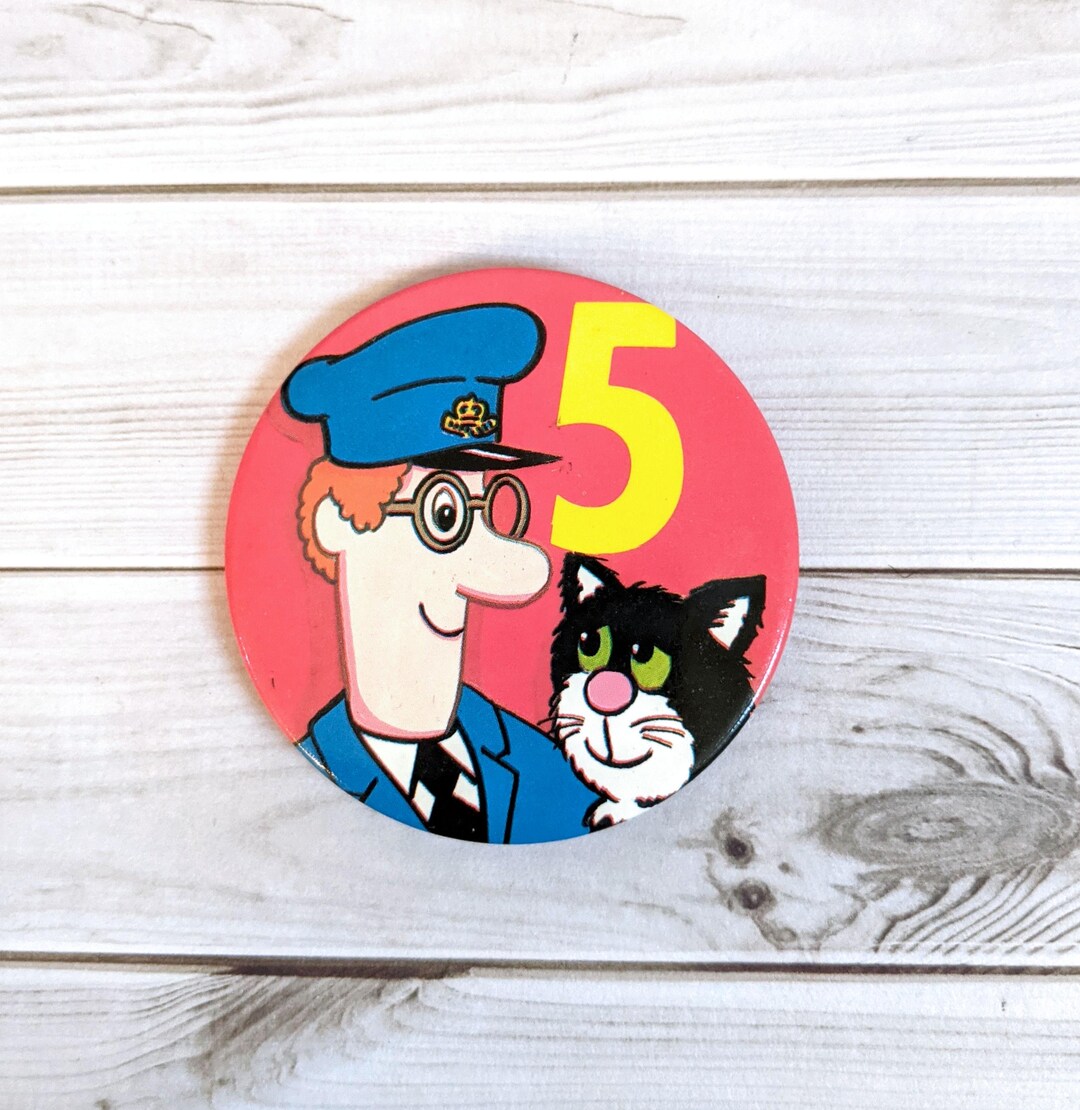 Vintage Postman Pat 5th Birthday Badge: 80s-90s Nostalgia - Etsy UK