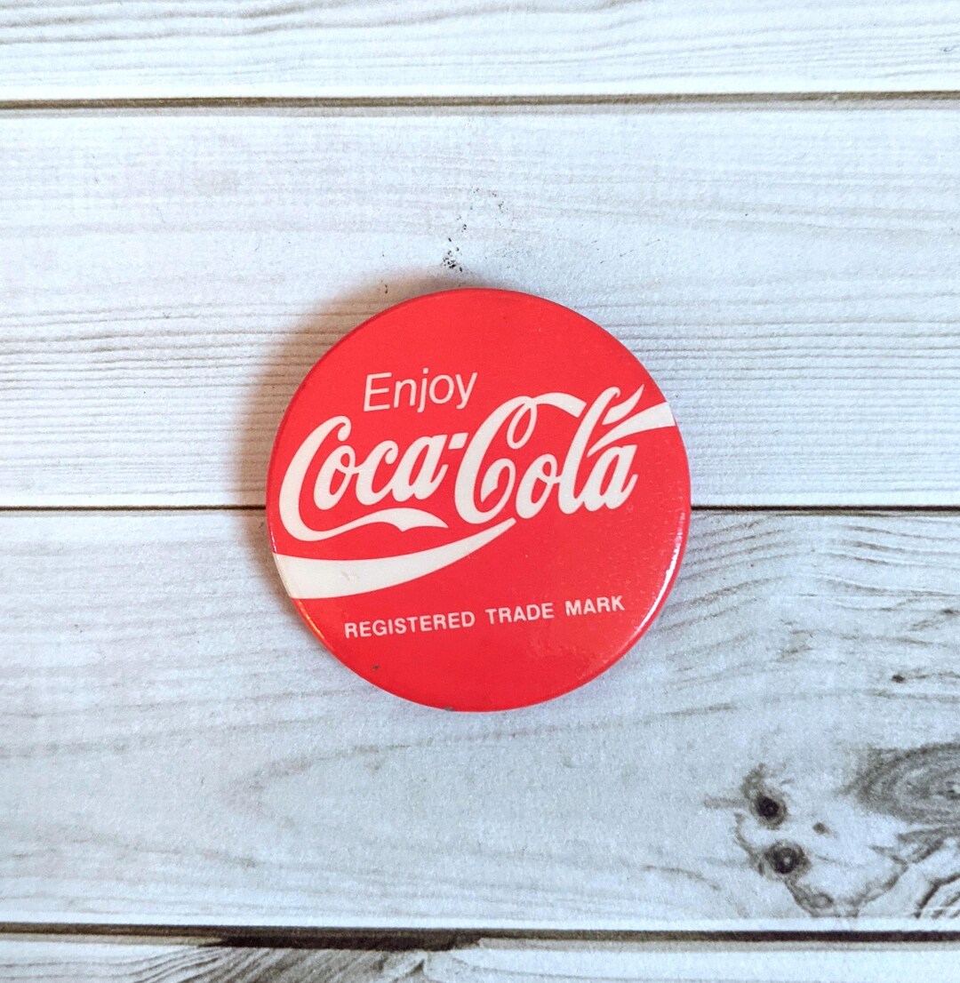Vintage Enjoy Coca-cola Coke Badge Pin 38 Mm 80s 90s Badge | Nostalgic ...
