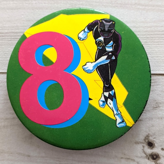 Vintage Power Rangers 8th Birthday Pin Badge 80s 90s … - Gem