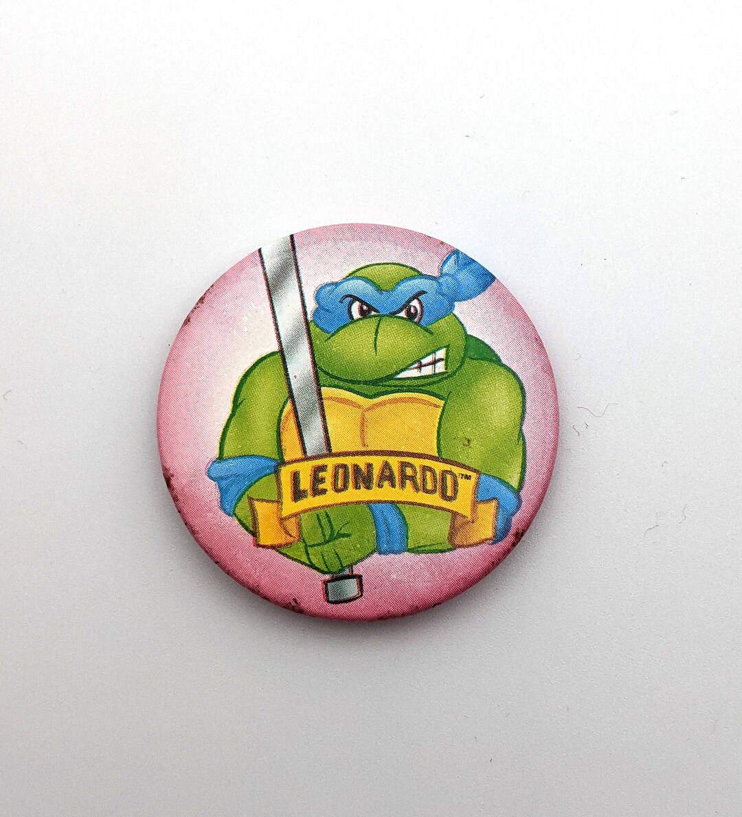 Leonardo Teenage Mutant Ninja Hero Turtles Vintage 90s Badge 45 Mm ...