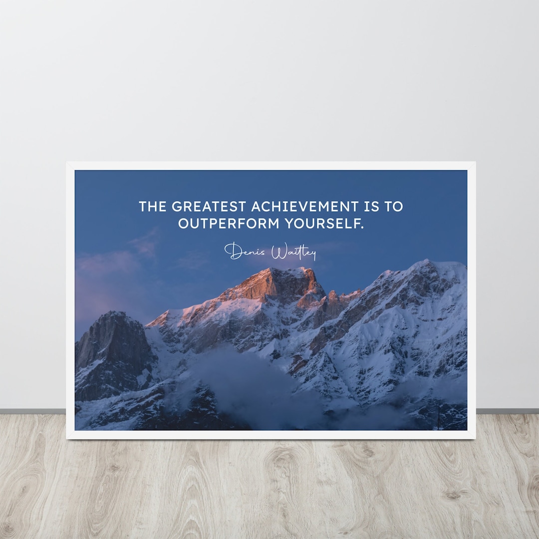 Achievement Motivational Wall Art Canvas Poster Inspirational Quote ...