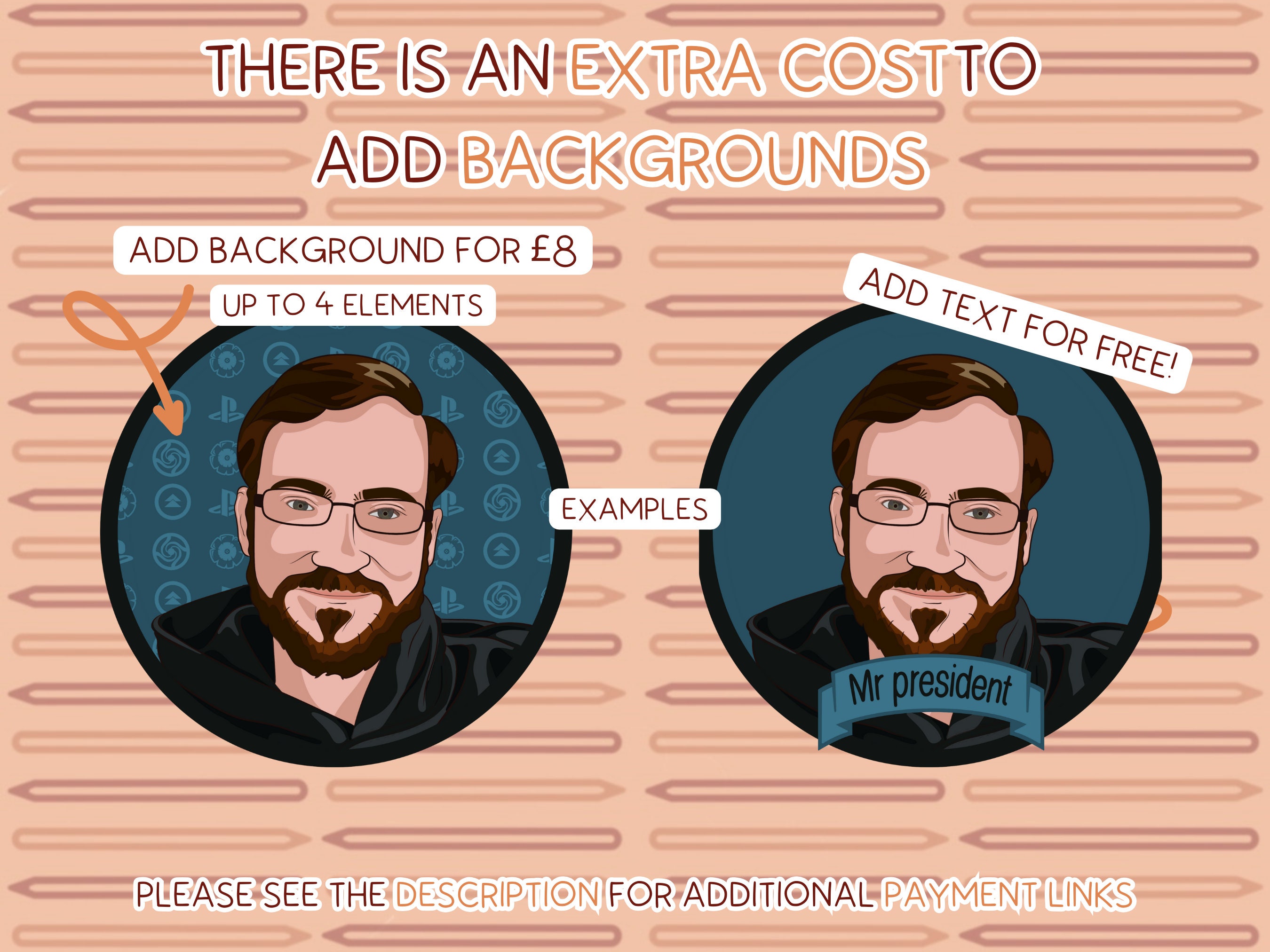 Custom Headshot Cartoon Portrait, Custom Avatar, Twitch Profile, Custom ...
