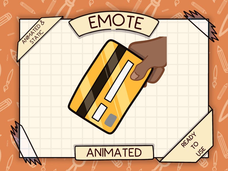 Animated Emote, Take My Money Emote, Twitch Emote, Credit Card Emote ...