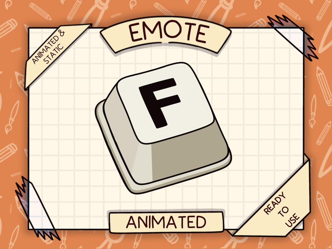 Animated Fail Button Emote, Press F, Twitch, Discord (digital Download ...