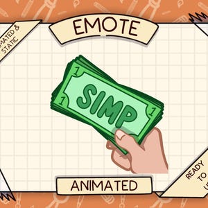 Animated Emote, Simp Emote, Twitch Emote, Simp Bucks Emote, Money Emote ...