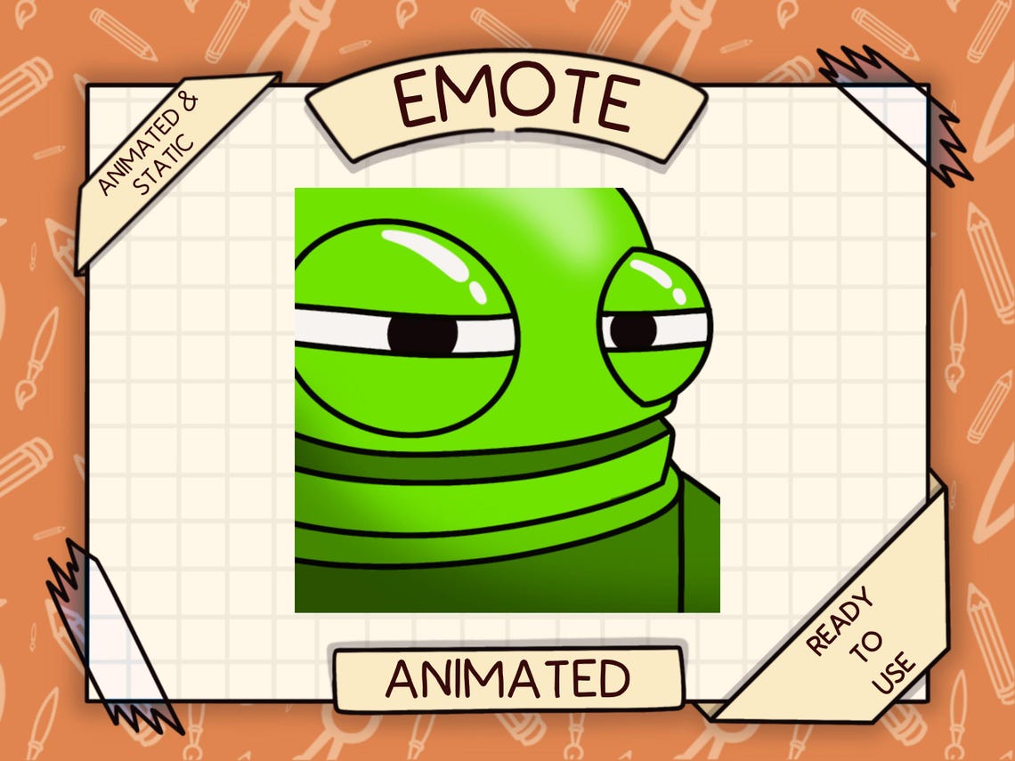 Green R.E.P.O Bot Animated Emote, WTF Glitch (GIF & PNG) (digital ...