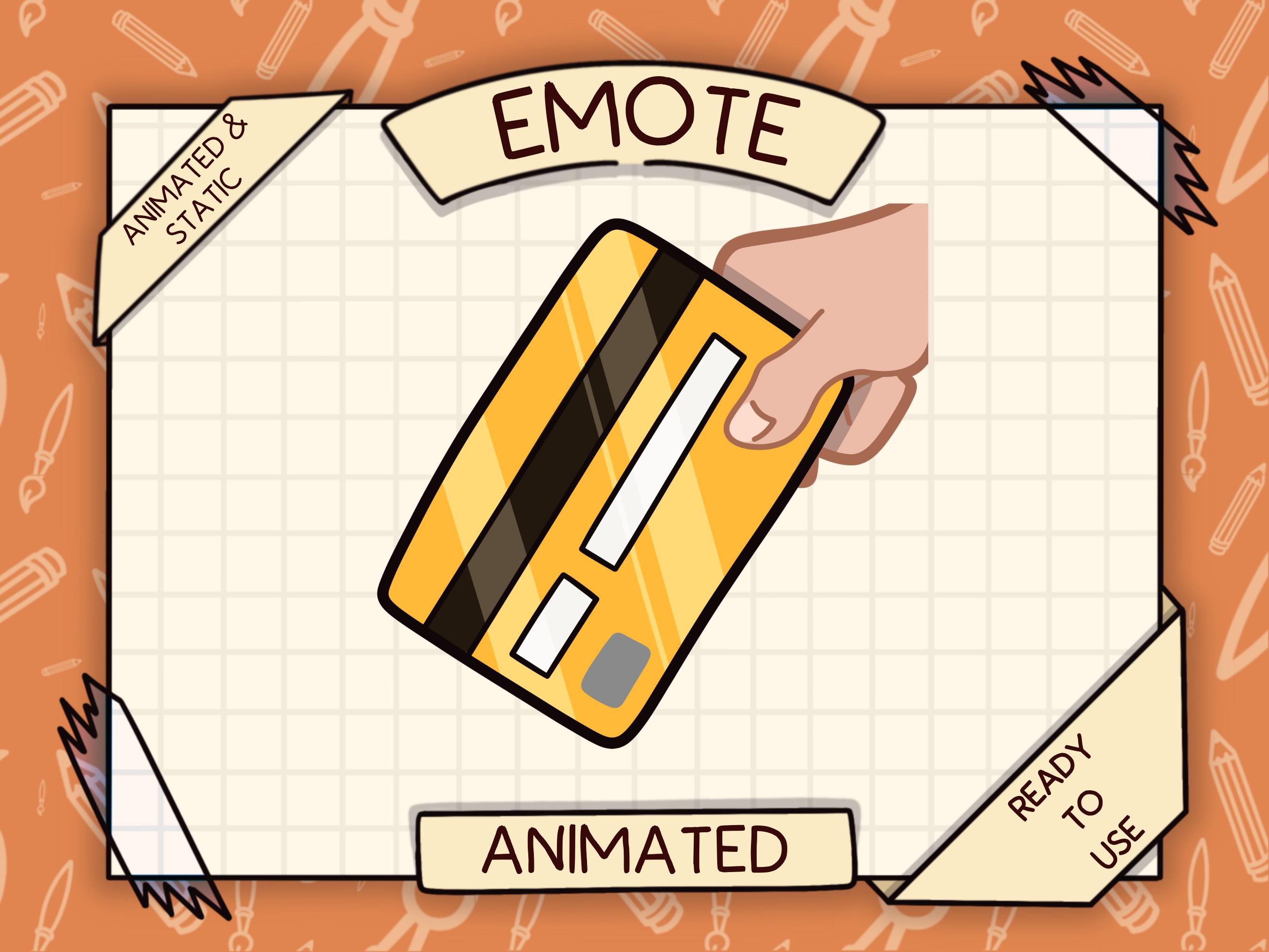 Animated Take My Money Emote, Credit Card, Twitch, Discord - Etsy