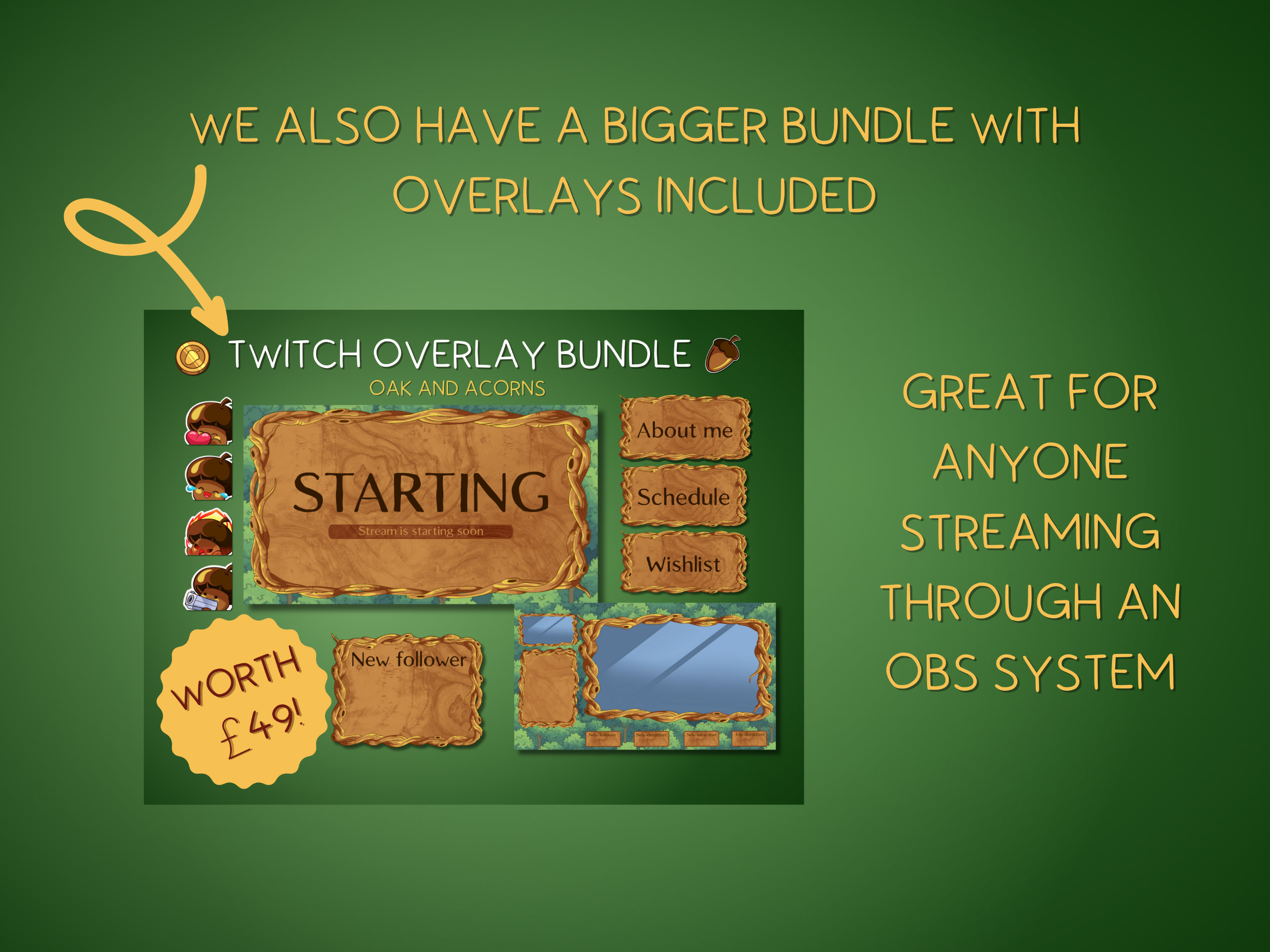 Acorn Emotes,cute Twitch Emote,cozy Twitch Emote,cozy Emotes ...