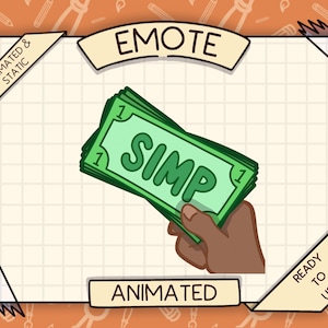 Simp Bucks Animated Emote, Twitch/discord Money Sticker - Etsy