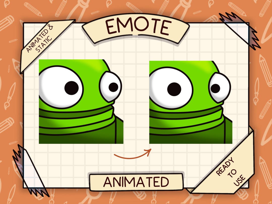Animated REPO Emote GREEN, Green Repo Emote, Wtf R.e.p.o Emote, Stare ...