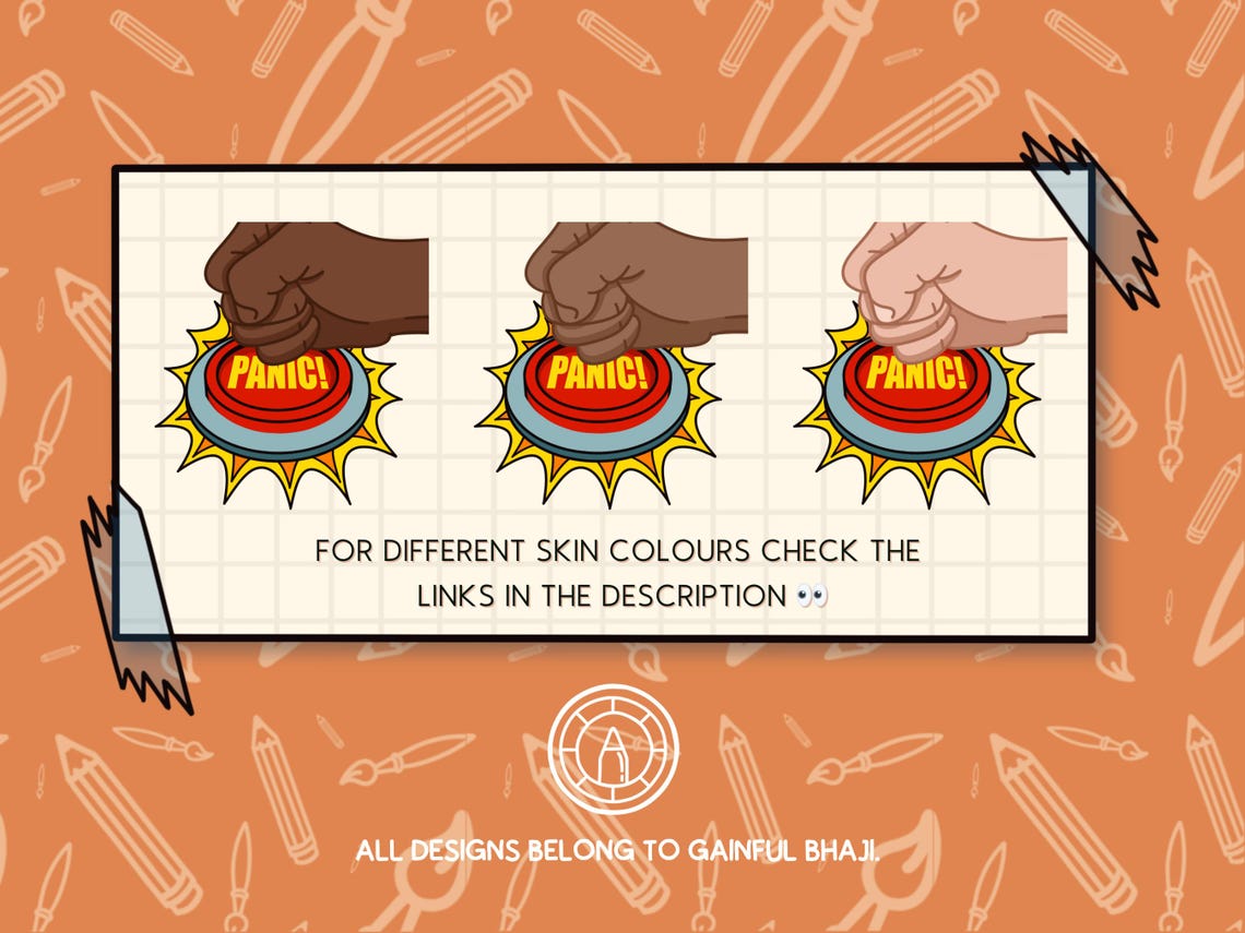 Animated Emote, Panic Button Emote, Twitch Emote, Panic Emote, Stressed ...