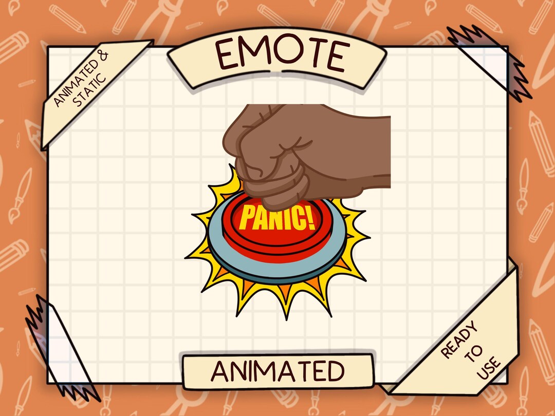 Animated Emote, Panic Button Emote, Twitch Emote, Panic Emote, Stressed ...