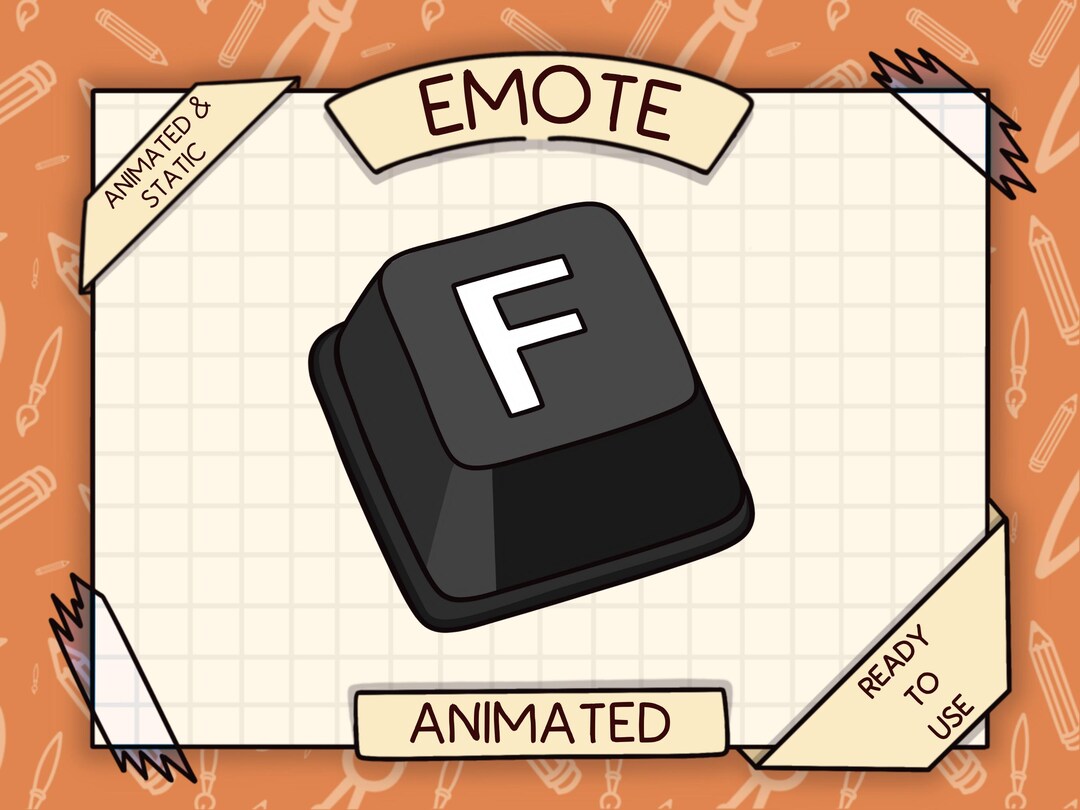 Animated Fail Button Emote, Press F, Twitch, Discord (GIF, PNG) - Etsy