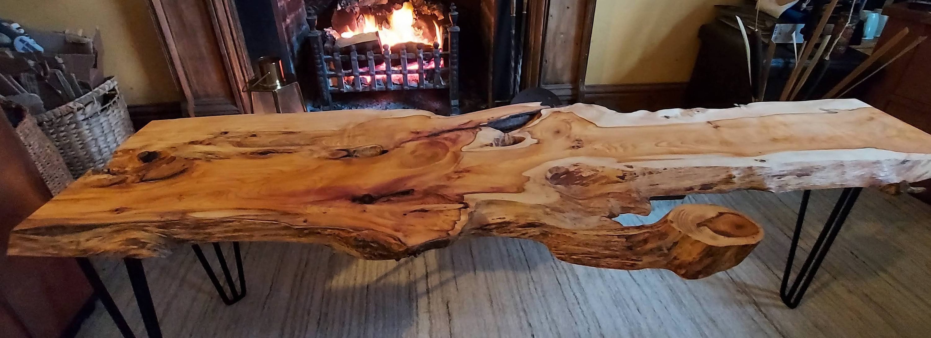 Yew Live Edge Coffee Table - Etsy