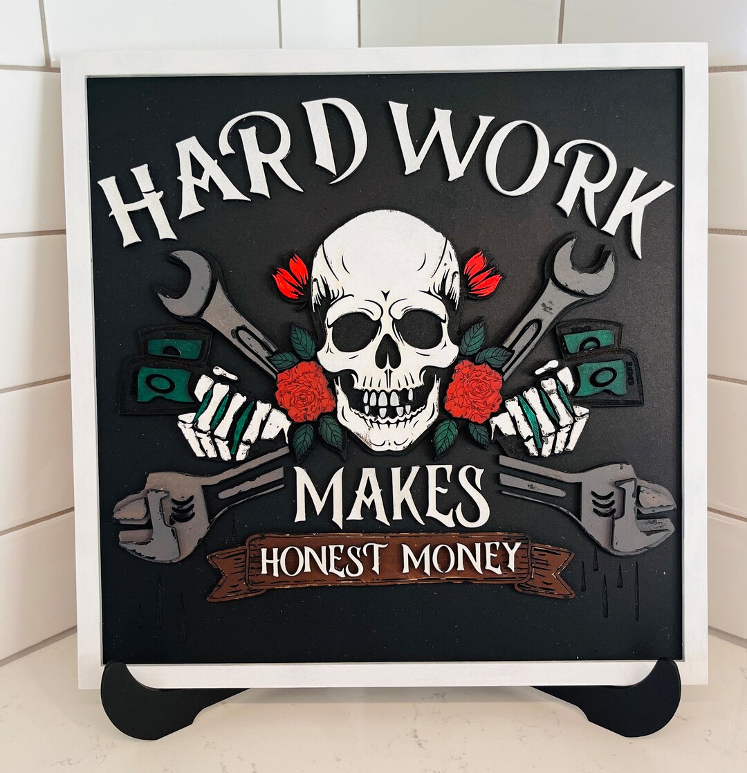 Custom Laser-engraved Sign Hard Work Makes Honest Money - Etsy