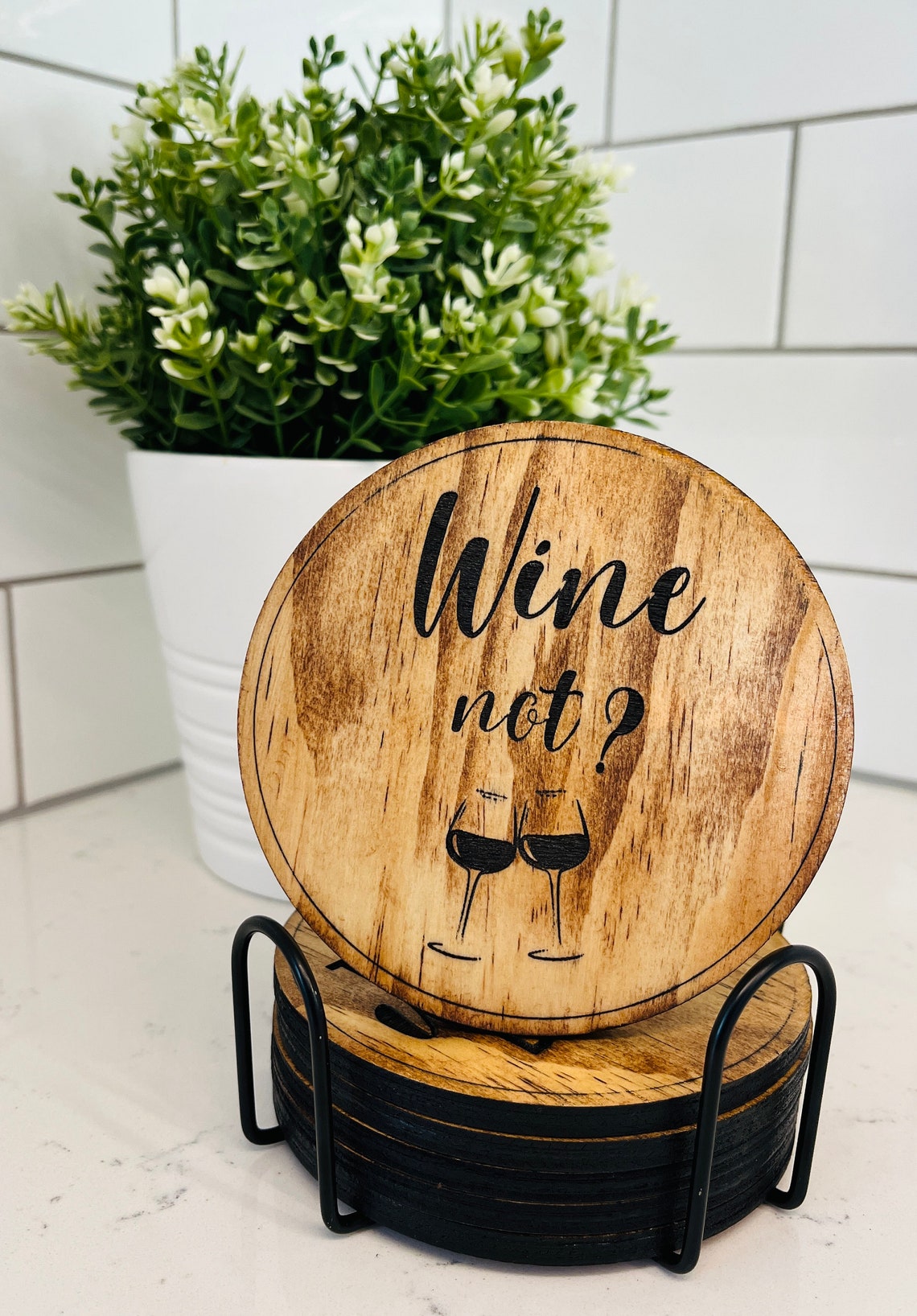 Laser-engraved Wine Drink Coasters - Etsy