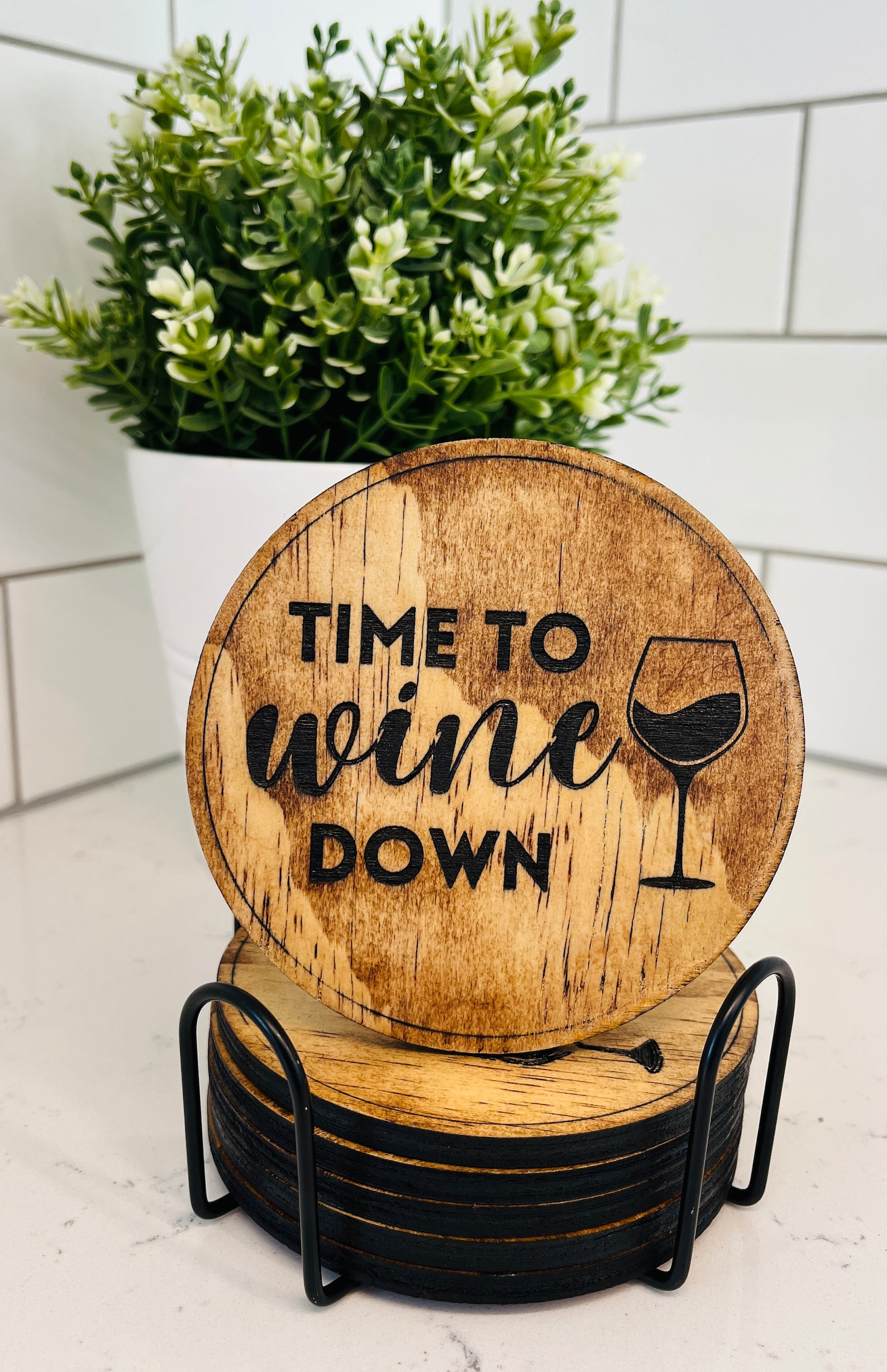 Laser-engraved Wine Drink Coasters - Etsy