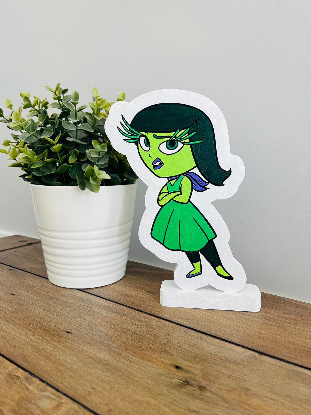Hand Painted Inside Out Character Disgust Figurine - Etsy