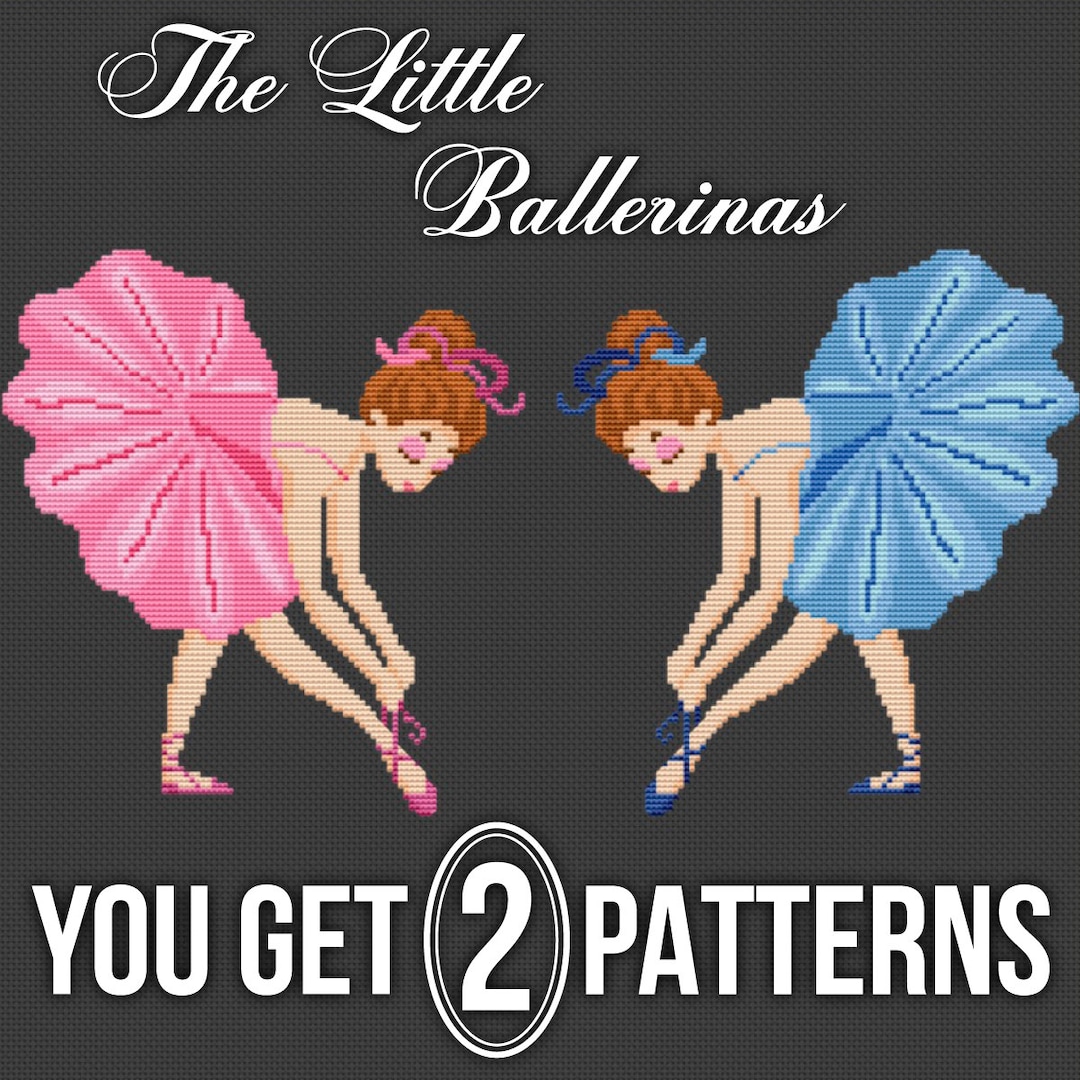 PDF Little Ballerina Embroidery Pattern, Ballerina Cross Stitch Chart ...