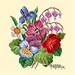 PDF Vintage Floral Embroidery Chart, Vintage Flowers Cross Stitch ...