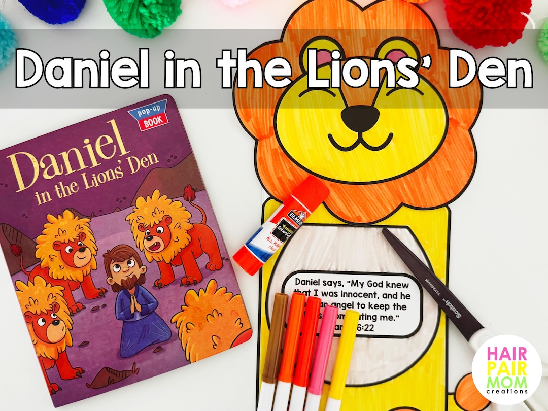 Daniel and the Lions' Den Craft: Bible Story Activity (PDF) - Etsy