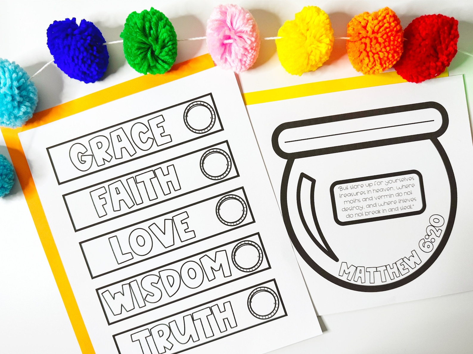 Treasures in Heaven Craft Template: Kids Printable Activity (instant ...