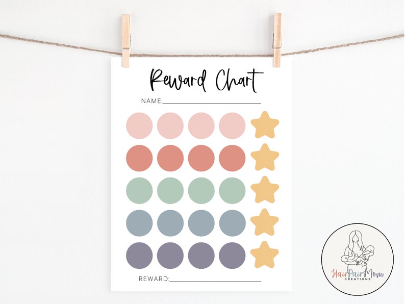 EDITABLE Reward Chart, Toddler Reward Chart, Reward Chart Printable ...