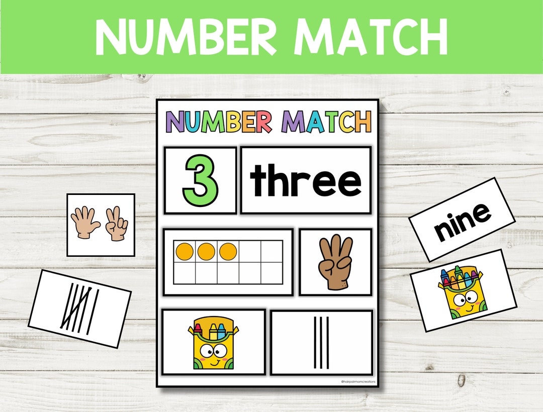 Montessori Counting Activity for Toddlers Number Match Practice 1 to 10 ...