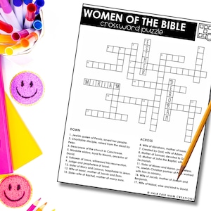 Women of the Bible Crossword Puzzle: Educational Activity (digital ...