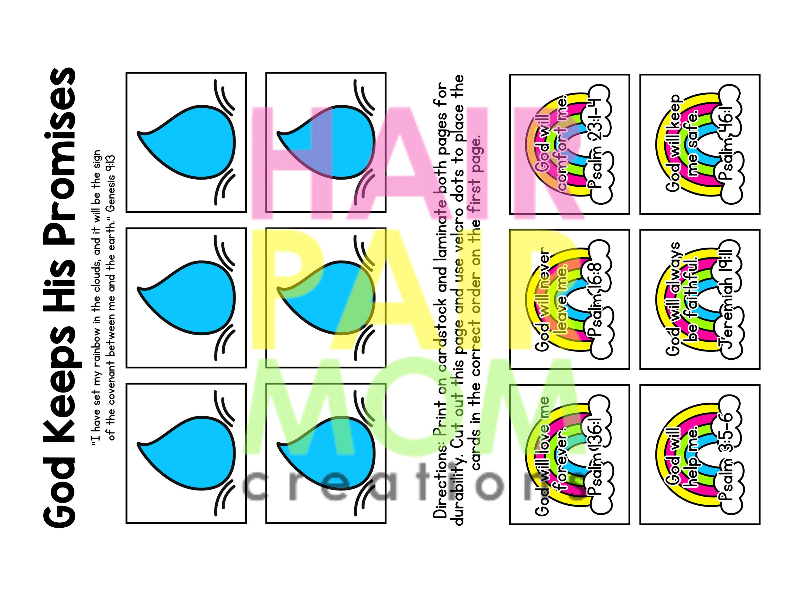 Noah's Ark Rainbow Spinner: Bible Story Craft (digital Download) - Etsy