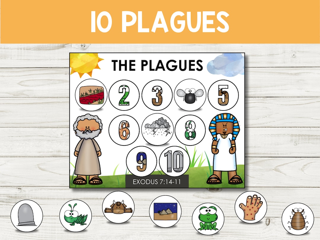 Ten Plagues of Egypt Matching Game: Bible Activity (printable PDF) - Etsy