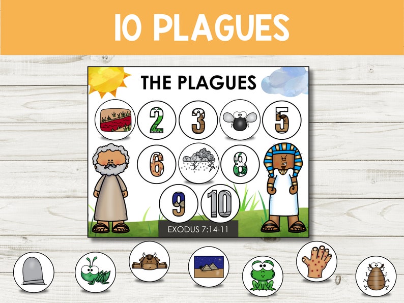 Ten Plagues of Egypt Matching Game: Bible Activity (printable PDF) - Etsy