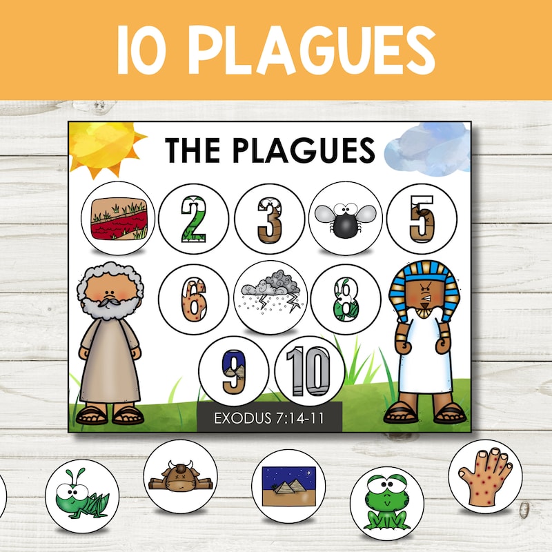 10 Plagues Coloring - Etsy