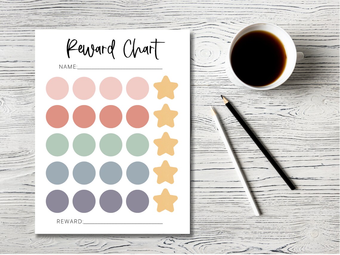 EDITABLE Reward Chart, Toddler Reward Chart, Reward Chart Printable ...