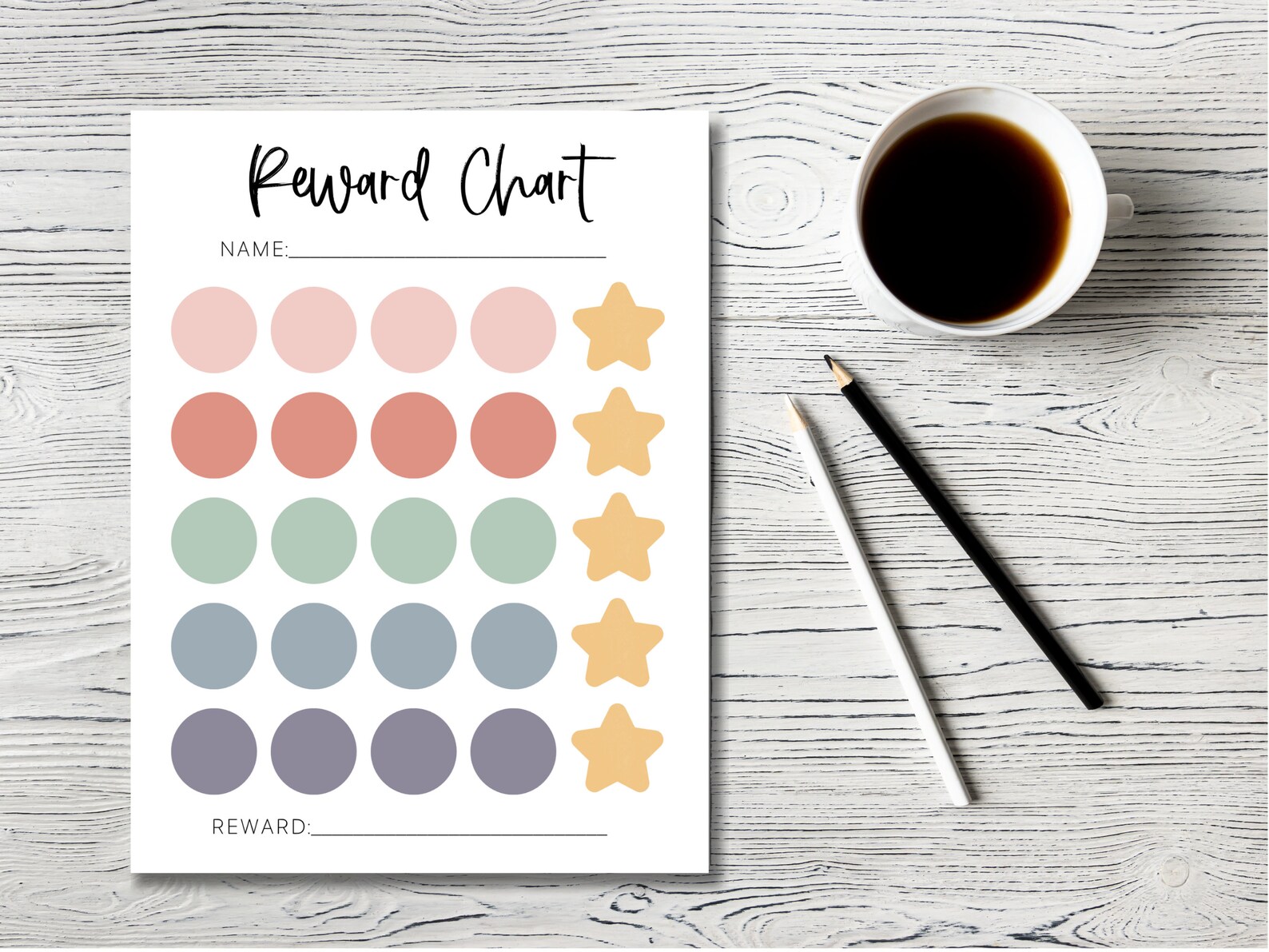 EDITABLE Reward Chart, Toddler Reward Chart, Reward Chart Printable ...