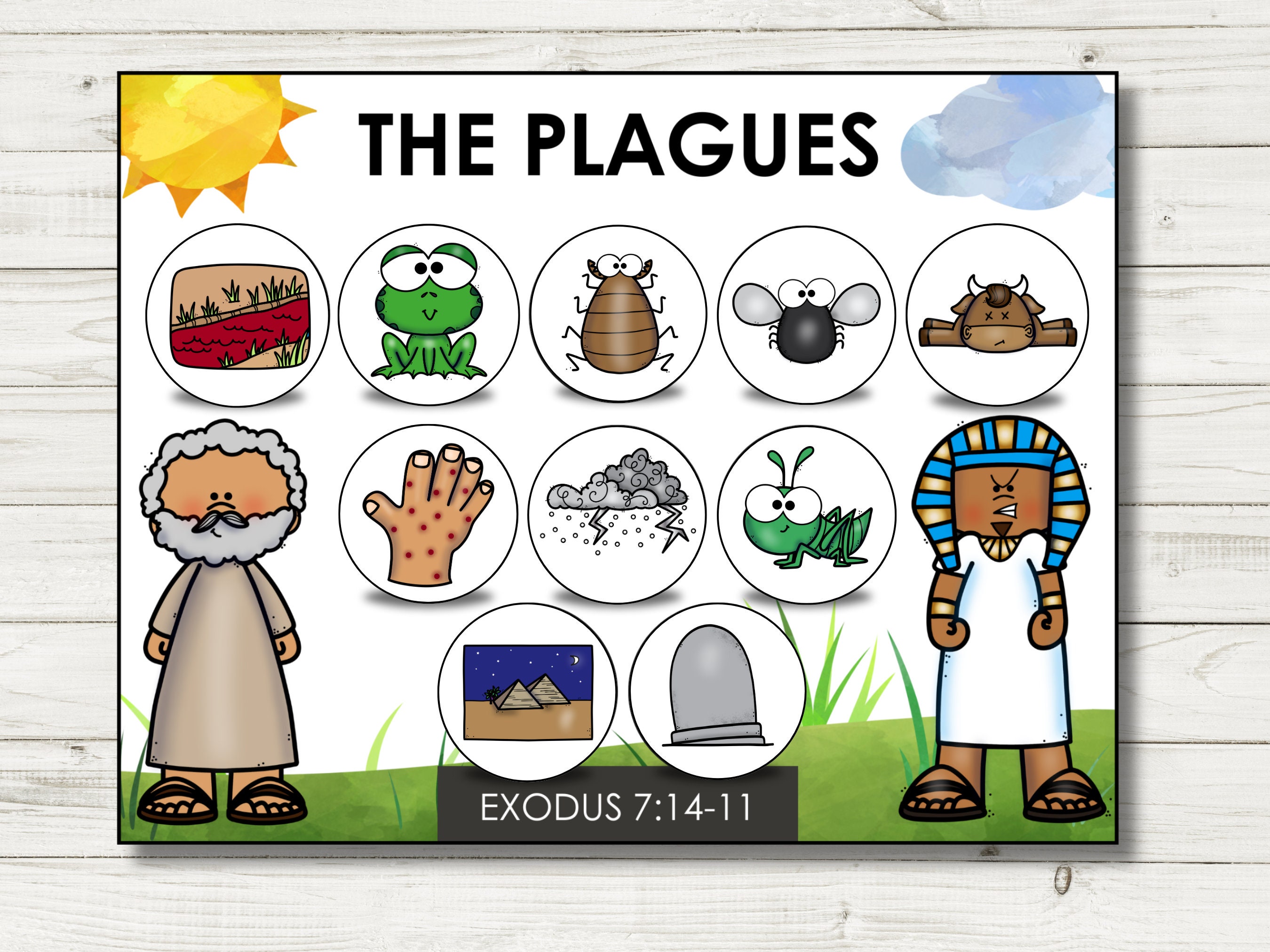 Ten Plagues of Egypt, Bible Busy Book, Bible Activity, Homeschool, Ten ...