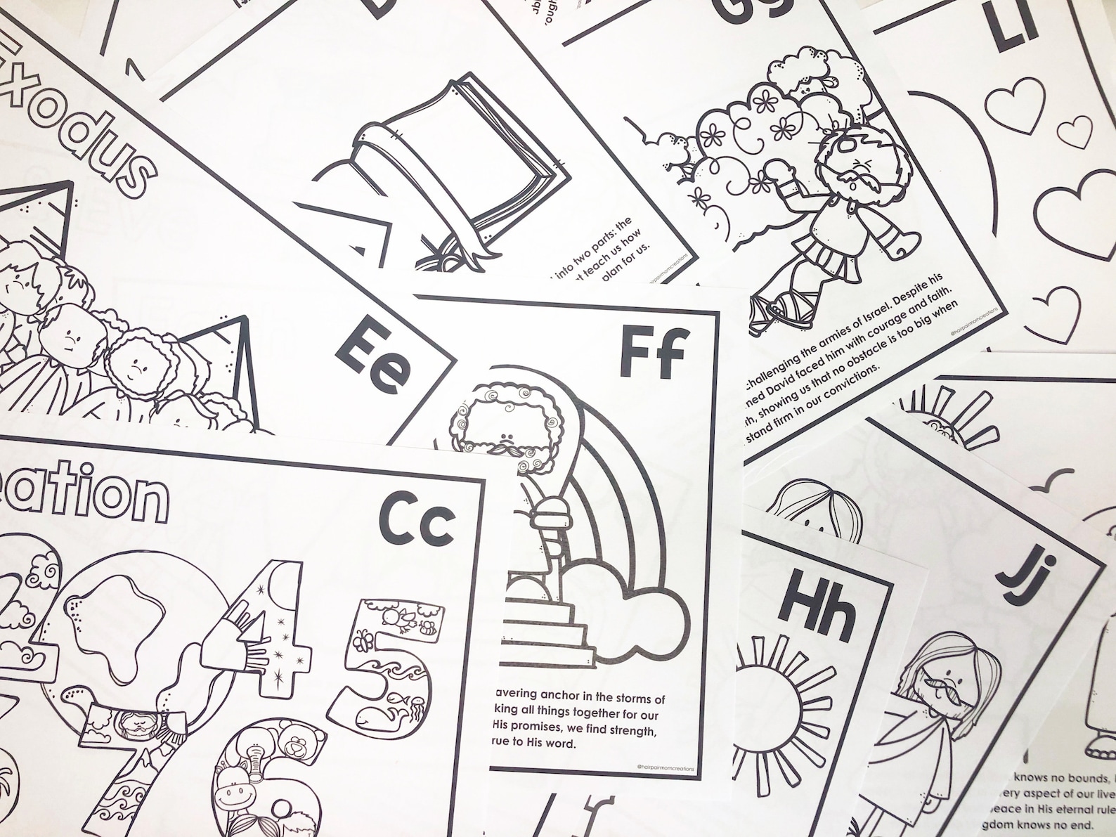 ABC Bible Coloring Pages for Kids: 26 Printable Scripture Pages ...