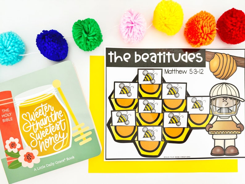 Beatitudes Bee Activity: Printable Bible Verse Game (digital Download ...