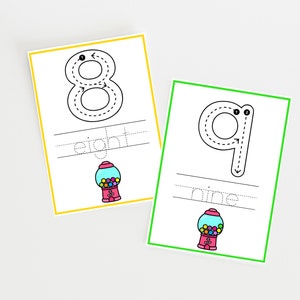 Number 1-10 Oversized Flashcards, Printable Jumbo Counting Cards, Play ...