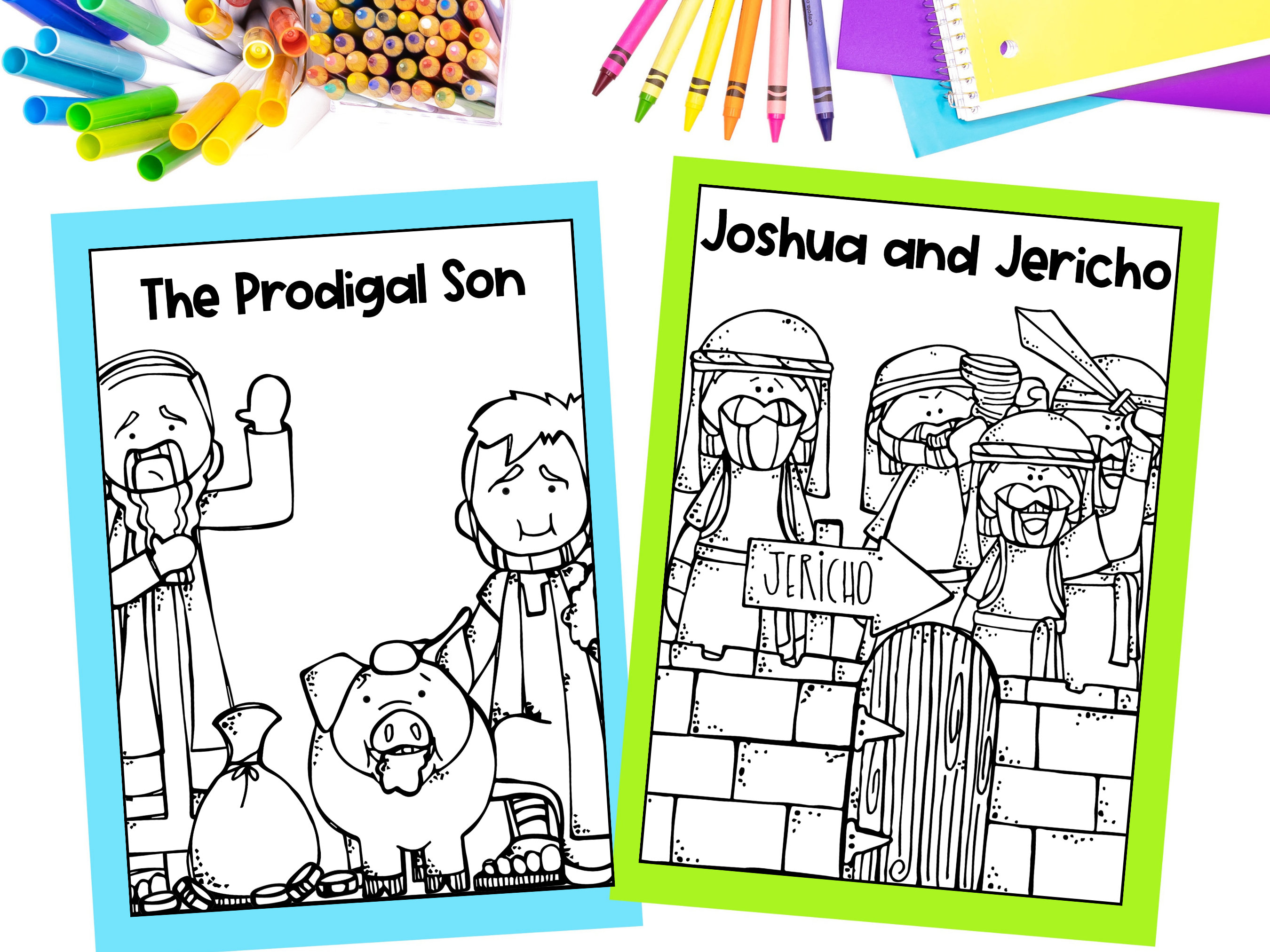 Bible Coloring Book, Stories of the Bible, Coloring Pages for Kids ...