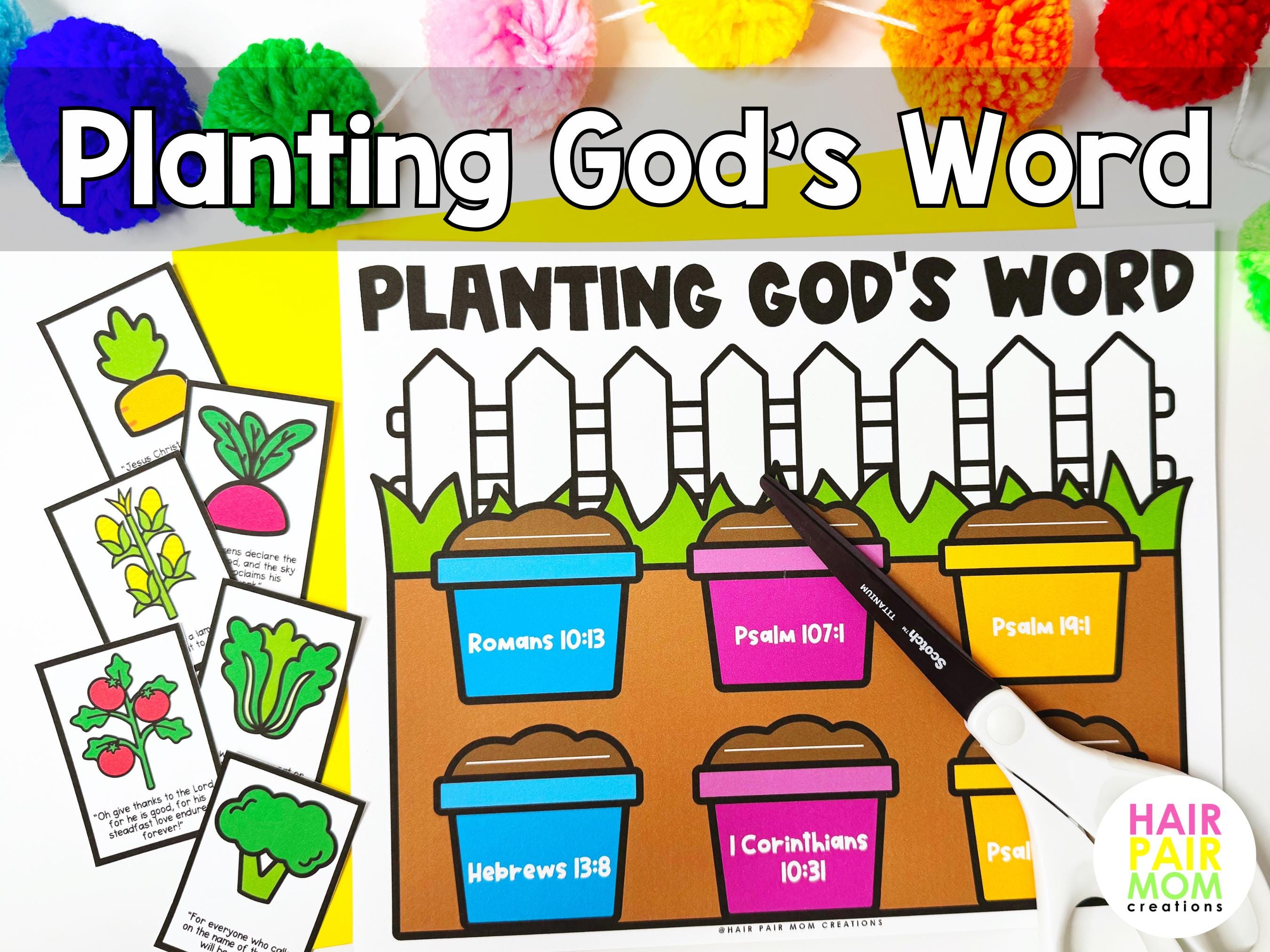 Planting God's Word, Growing in Christ, Sunday School Memory Verse ...