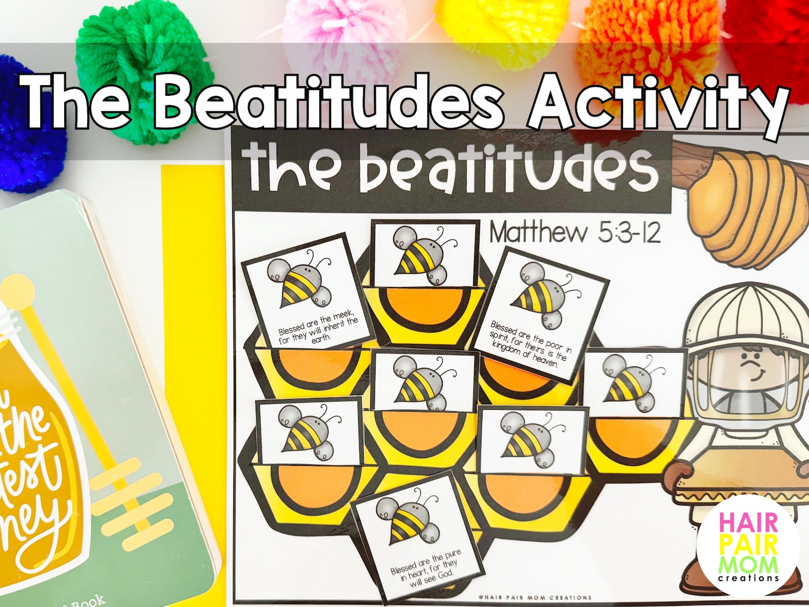 Beatitudes Bee Activity: Printable Bible Verse Game (digital Download ...