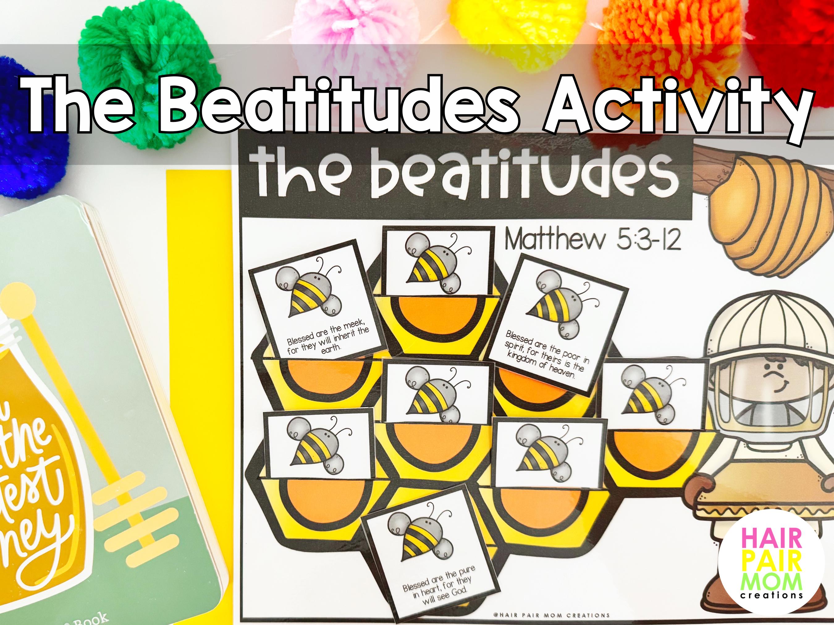 Beatitudes Bee Activity: Printable Bible Verse Game (digital Download ...