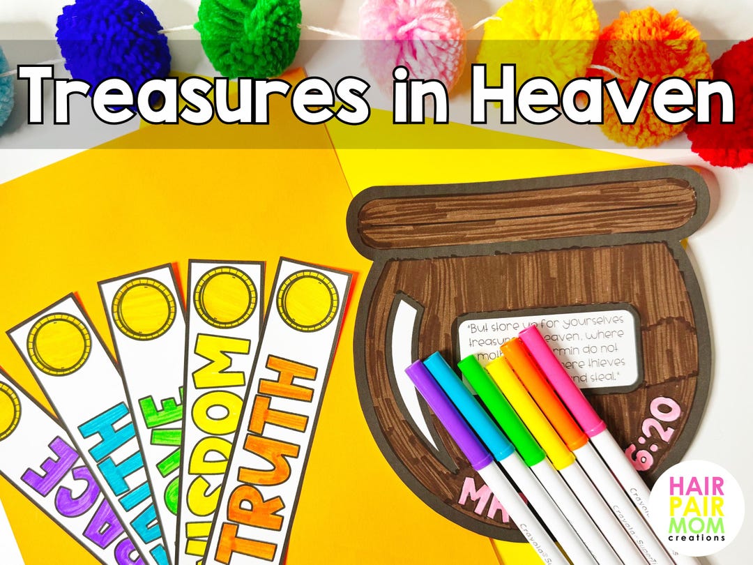 Treasures in Heaven Craft Template: Kids Printable Activity (instant ...