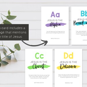 Jesus ABC Scripture Cards: Kids Bible Verse Flashcards (PRINTABLE) - Etsy