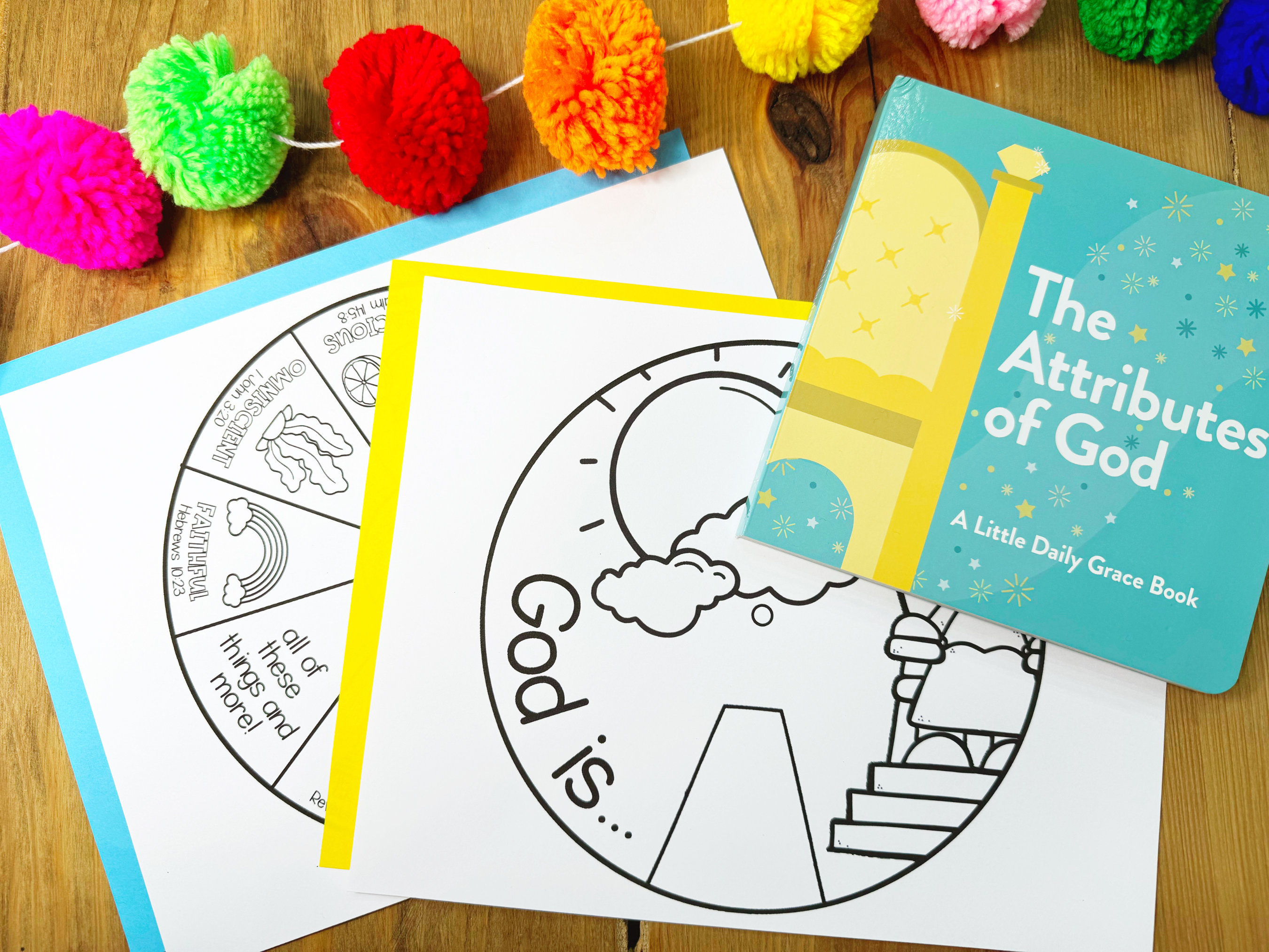 Attributes of God Coloring Wheel, Names of God, Sunday School Activity ...