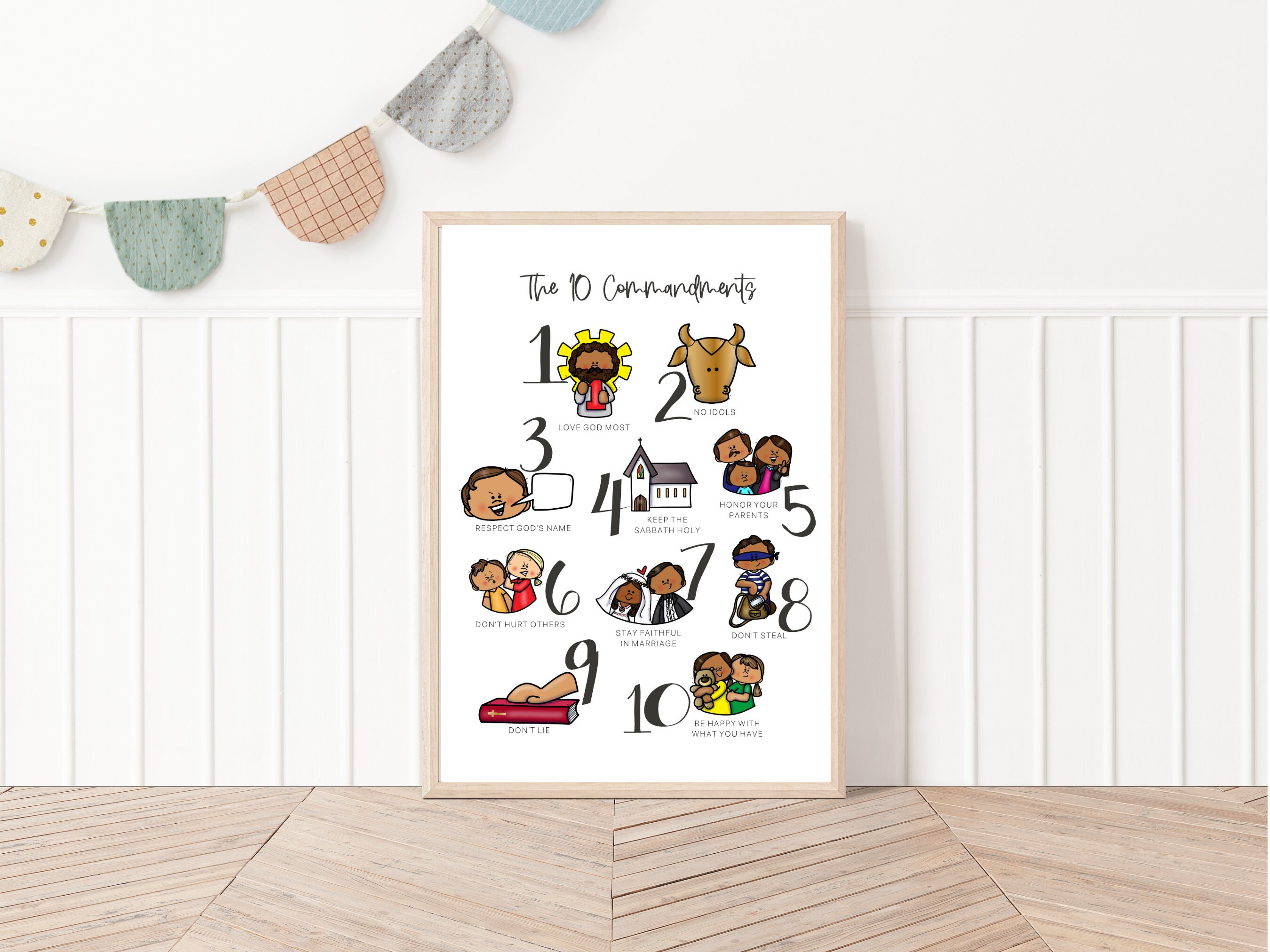 Ten Commandments Kids Poster: Rainbow Christian Education (digital ...
