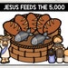 Jesus Feeds 5000 Bible Story Activity, Sunday School Craft, Jesus ...