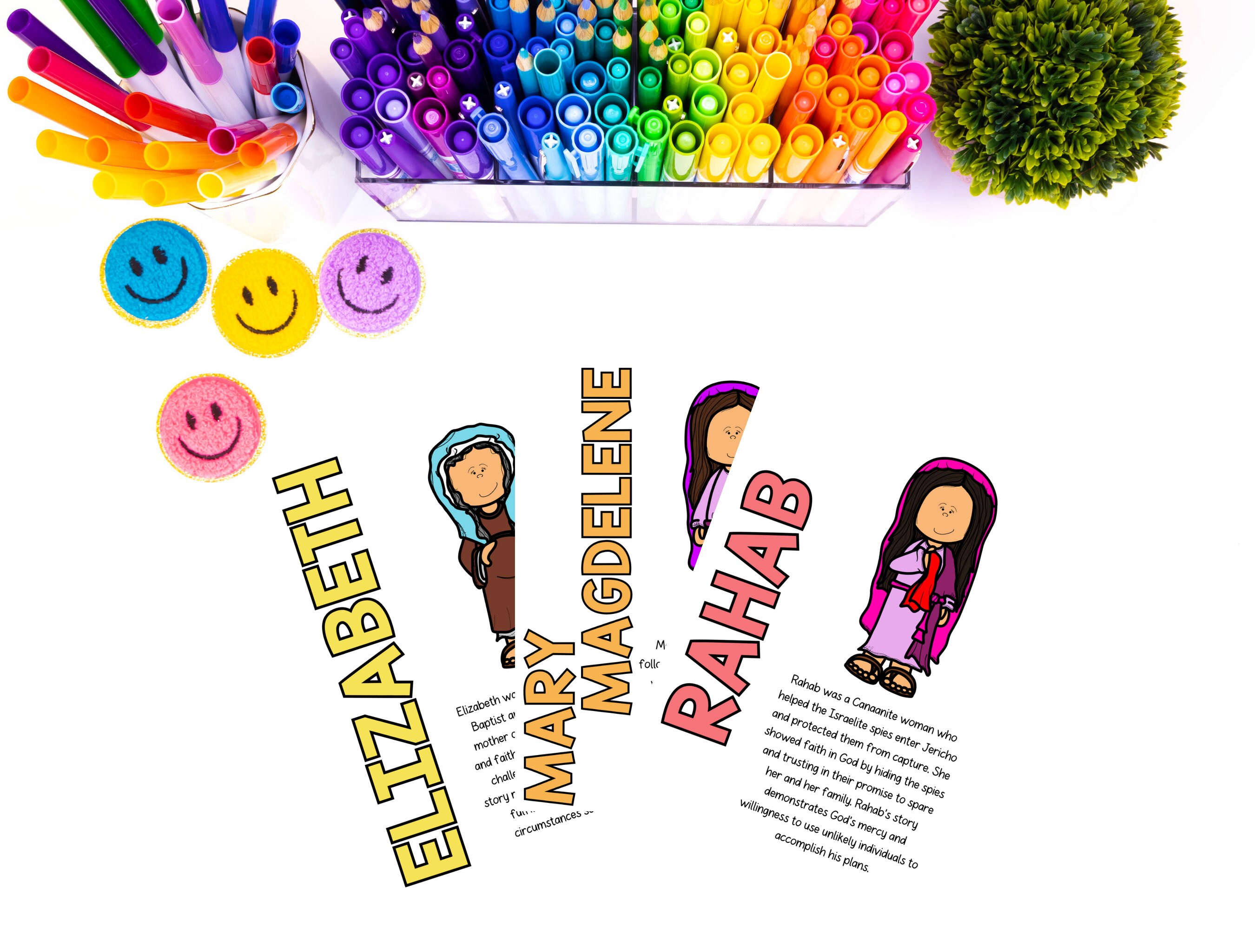 Women of the Bible Flashcards: Preschool Learning Activity (digital ...