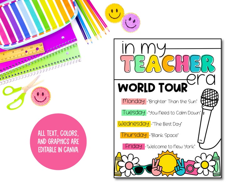 EDITABLE Teacher Appreciation Week Itinerary Poster Teachers Staff ...